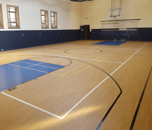 Lantai Lapangan Basket Indoor | Material Vinyl Harga Ekonomis